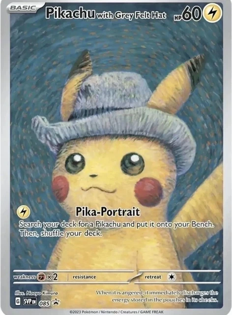 POKÉMON TCG: PIKACHU With Grey Felt Hat 085 Promo Card Pokemon X Van ...