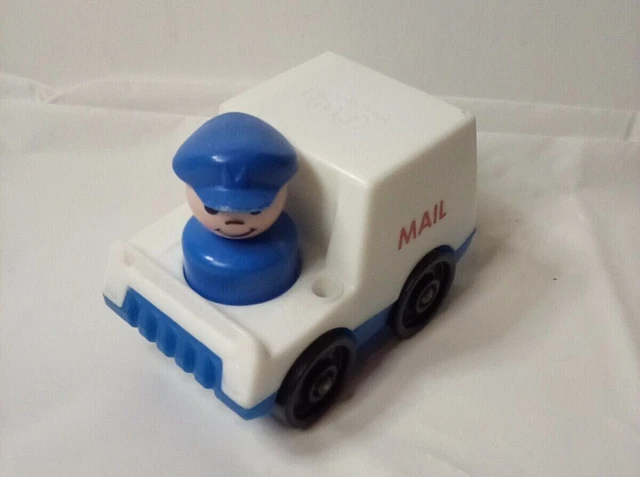 VINTAGE FISHER PRICE Little People Mail Truck and Mailman Driver $29.99 ...