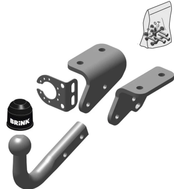 BRINK ANHÄNGERKUPPLUNG FÜR VW Amarok 10-22 starr + 7-pol E-Satz mit ...