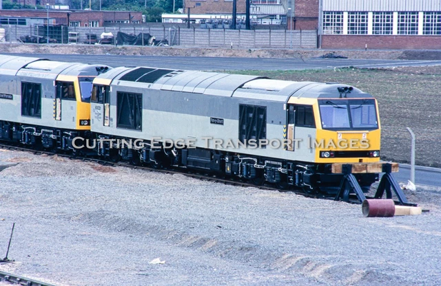 ORIGINAL RAILWAY SLIDE: New Class 60 Diesel 60021 at Loughborough 1990 ...
