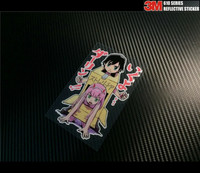 REFLECTIVE DARLING IN the Franxx Zero Two Senpai Peeking Anime JDM ...