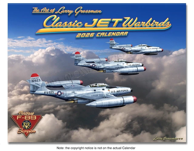 2026 JET WARBIRDS CALENDAR Signed by Artist Larry Grossman £18.02 ...
