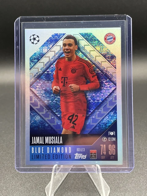BLUE DIAMOND JAMAL Musiala Match Attax 2024/2025 Bayern Munich 24/25 ...
