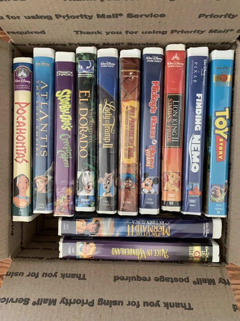 VHS TAPES WALT Disney, Pixar, Cartoon Network , Dream Works And ...