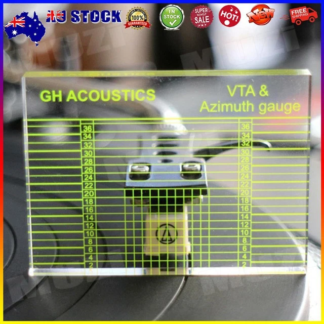 RECORD PLAYER MEASURING Tonearm VTA Cartridge Azimuth Ruler Headshell ...
