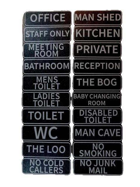 THIN & SPARKLEY Signs With Adhesive Back A Great Sign For All Doors Any ...