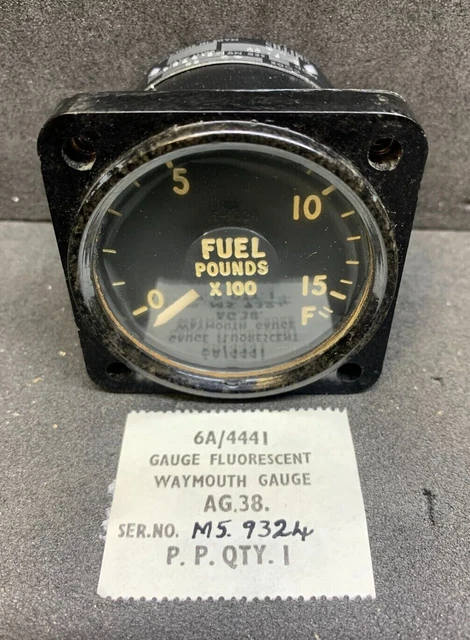 AIRCRAFT FUEL CONTENTS Gauge Indicator * AG38 * 6A4441 * £25.00 ...
