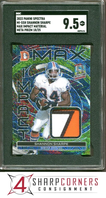 2023 SPECTRA MAX Impact Material Meta Prizm Shannon Sharpe Hof /25 Pop ...