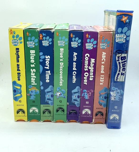 BLUE’S CLUES PLAY ALONG VHS Lot 8 Nick JR STORY TIME ARTS & CRAFTS ...