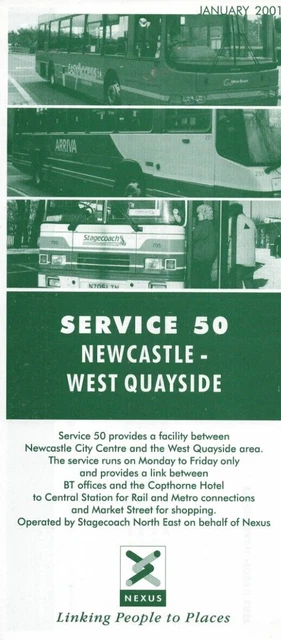HORAIRE DE BUS Nexus - 50 - Newcastle-West Quayside - Janvier 2001 ...