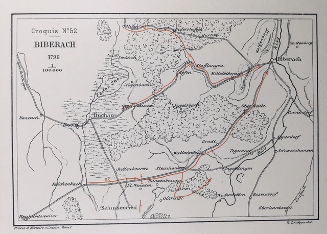 BATTLE OF BIBERACH 1796 Reichenbach Hofen WW1 Steinhauser Buchau ...