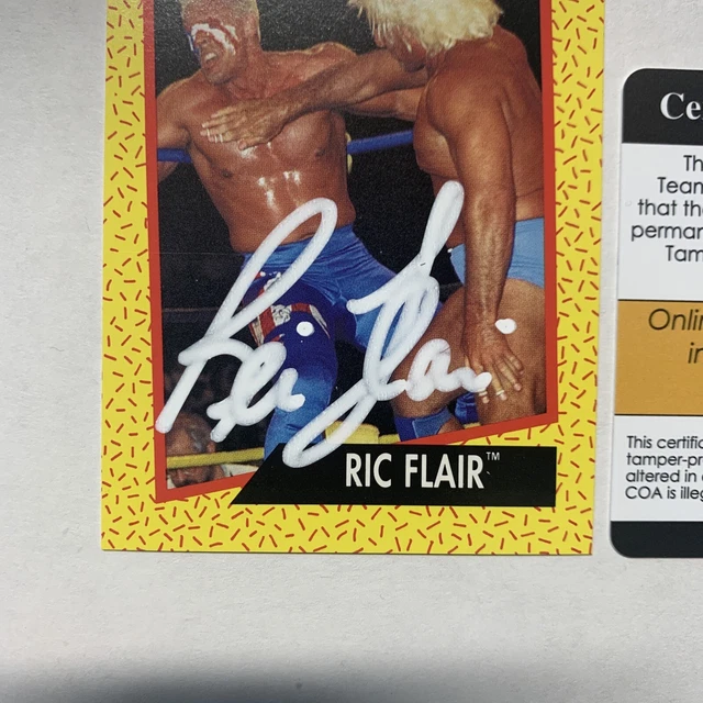 1991 WCW WRESTLING Card Ric Flair Signée Carte à Trading Authentique ...