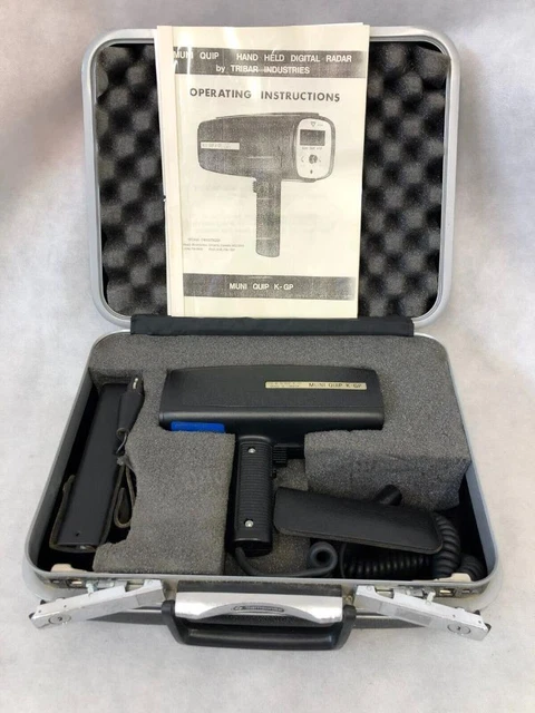 MUNI-QUIP K-GP HANDHELD radar doppler traffic speed gun with battery ...