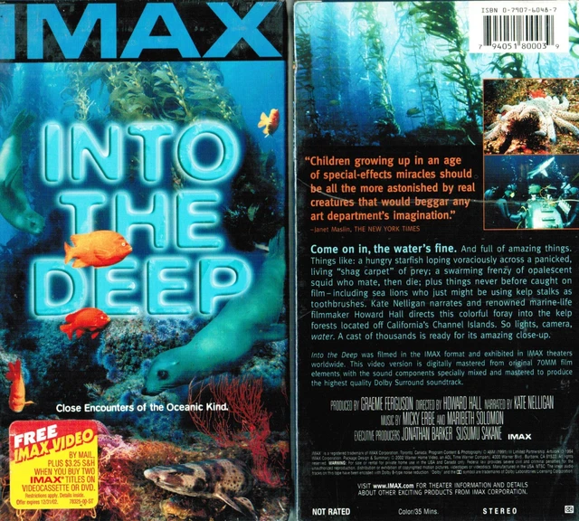 IMAX INTO DEEP VHS Video Tape New Kate Nelligan Howard Hall $12.50 ...