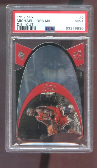1997-98 UPPER DECK SPx Die-Cut #5 #SPX5 Michael Jordan PSA 9 carte ...
