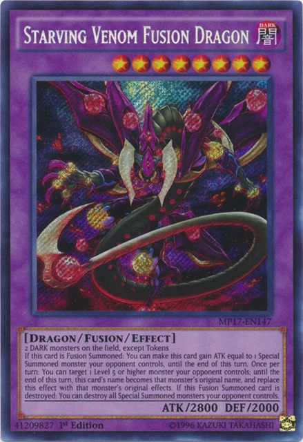 YGO-1X-PRESQUE COMME NEUF - Dragon fusion venin affamé - MP17-EN147 ...