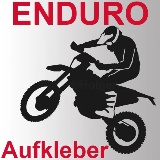 ENDURO SILHOUETTE AUFKLEBER Sticker ähnl. ktm 125 exc 250 f 300 350 450 ...