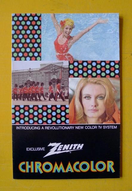 VERY RARE ORIGINAL ZENITH Chromacolor TV Sales Brochure 1969 Excellent ...