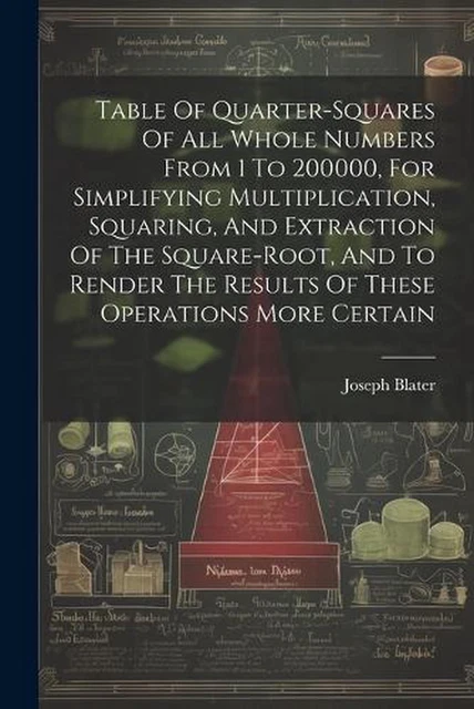 TABLE OF QUARTER-SQUARES Of All Whole Numbers From 1 To 200000, For ...