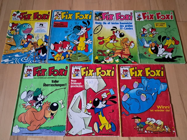 ROLF KAUKA´S FIX + Foxi 16.-20.Jahrgang - Konvolut 7 Comichefte 1968-72 ...