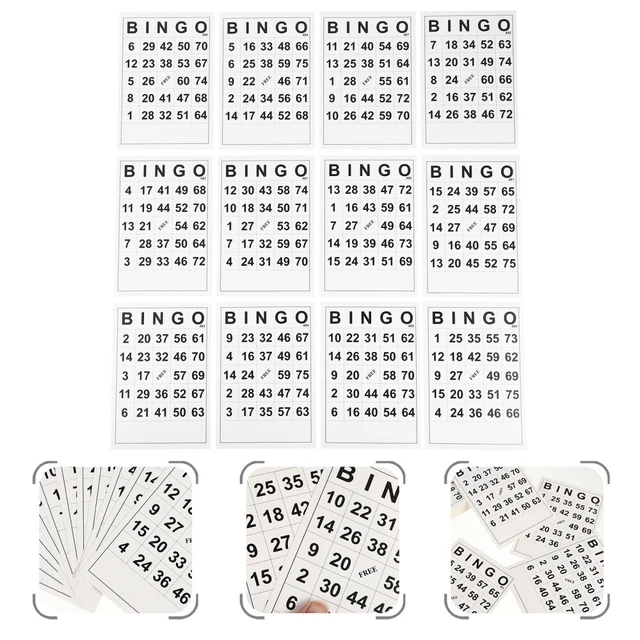 10 PACKS BINGO Cards Disposable Bingo Toy Bingo Papers Number Child £25 ...