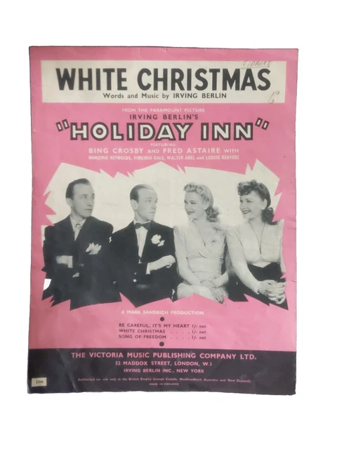 SHEET MUSIC &WHITE Christmas" from " the Film 'Holiday Inn' 1942 $6.44 ...