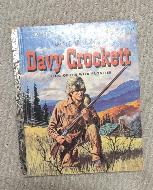 VINTAGE LITTLE GOLDEN Book ~ WALT DISNEY'S DAVY CROCKETT ~ "A" 1st ...