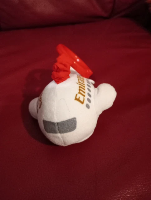 EMIRATES AIRLINES PLUSH Soft Toy Plane Vibrate Pull String 5" Jumbo Jet ...