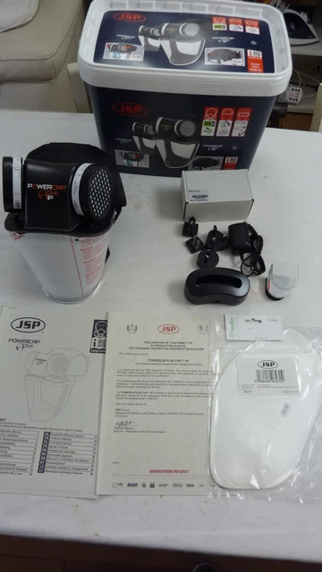 POWERCAP ACTIVE IP 8 Hour Multi Plug Respirator CAE602-941-100 + 10 Extra Covers £350.00 ...