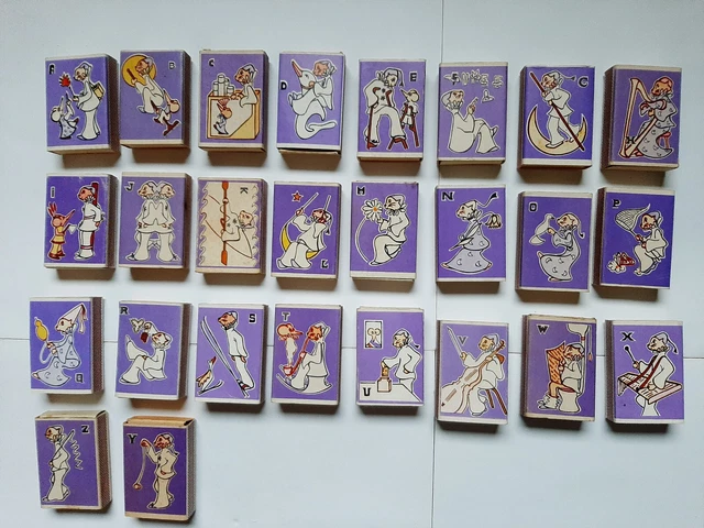 BOITES D'ALLUMETTES SEITA ABECEDAIRE CHATS Matchbox ABC BOOK CATS Full ...