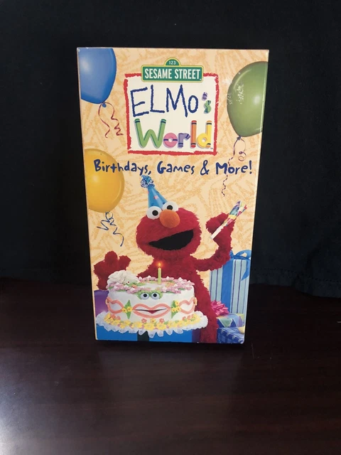 ELMO'S WORLD: BIRTHDAYS, GAMES & MORE! (vhs) Sesame Street. Good Cond ...