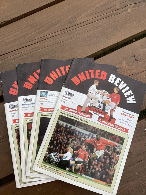 MANCHESTER UTD FOOTBALL programmes £1.00 - PicClick UK