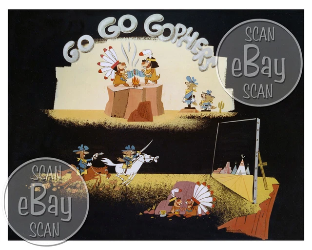 RARE! GO GO GOPHERS Cartoon 8 X 10 TV Photo TOTAL TELEVISION Underdog ...
