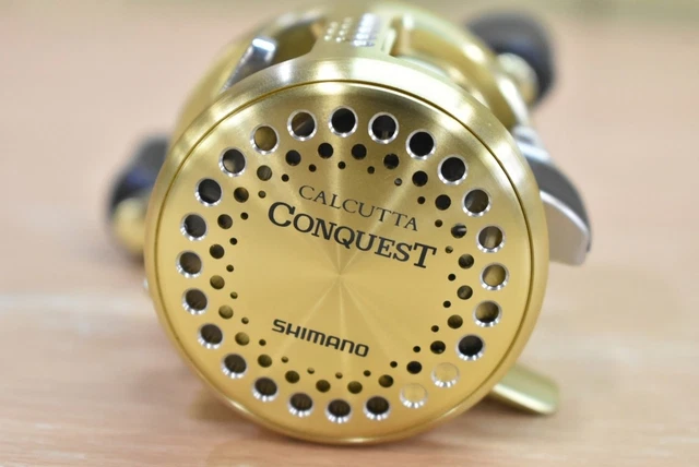 SHIMANO CALCUTTA CONQUEST 50 Bait Reel Right Hand Used Bass Fish Japan ...