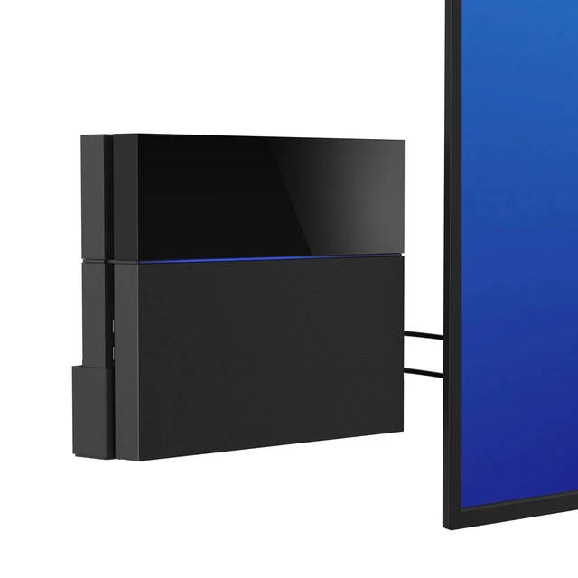 FOR PS4 FIRST Gen Wall Mount Bracket Dual Sided Steel Bracket Black ...
