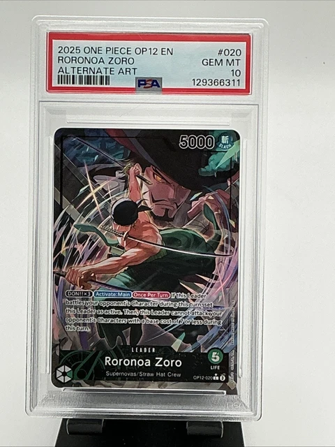 ONE PIECE TCG CCG OP12-020 OP12-020 RORONOA ZORO Alt Art Legacy Master PSA 10 $236.95 - PicClick CA