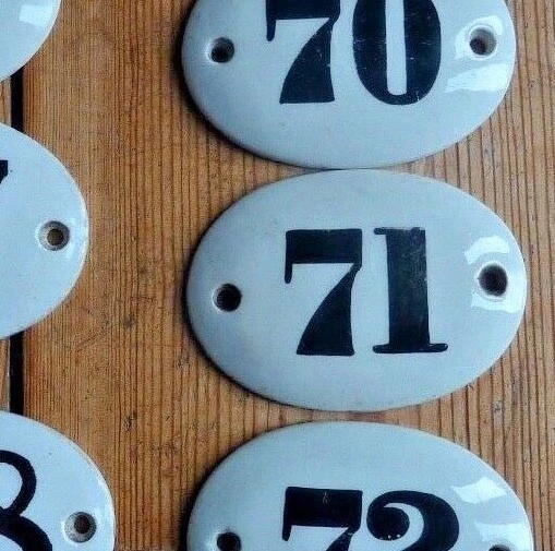 NUMBER 71 ANTIQUE Victorian ceramic door number £14.00 - PicClick UK