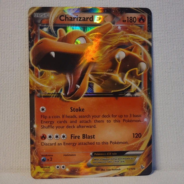 ULTRA RARE CHARIZARD EX 11/106 Pokemon XY Flashfire Holographic Holo Foil - LP $14.99 - PicClick CA