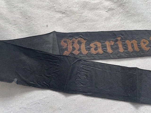 WW2 GERMAN KRIEGSMARINE 'Marineschule Friedrichsort' Naval Cap Tally £ ...