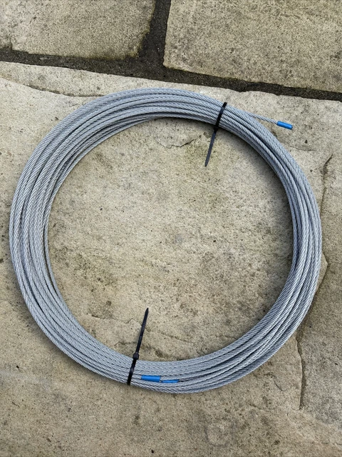 STAINLESS STEEL GALVANISED Wire Rope 20 Metre / 3mm DIY Garage Door ...
