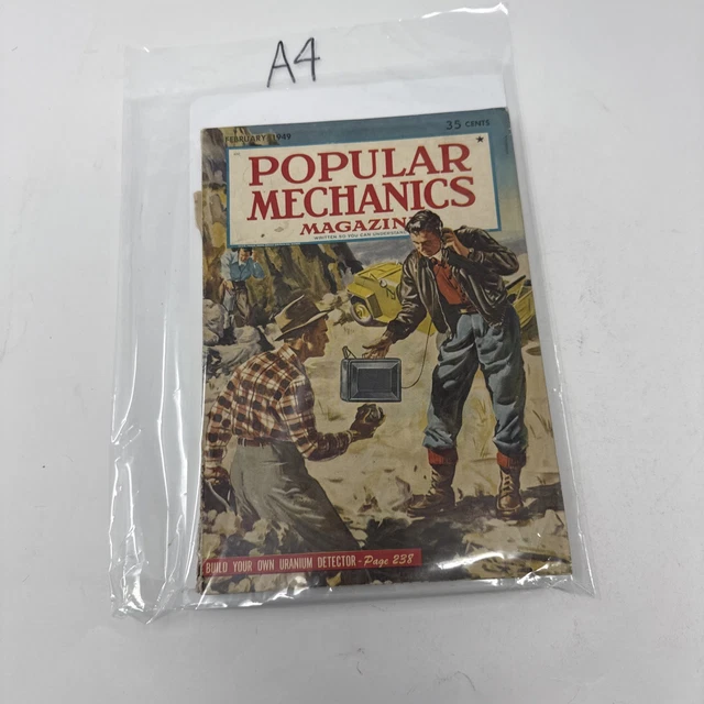 POPULAR MECHANICS MAGAZINE February 1949 GD MISSING BACK COVER £8.94 ...