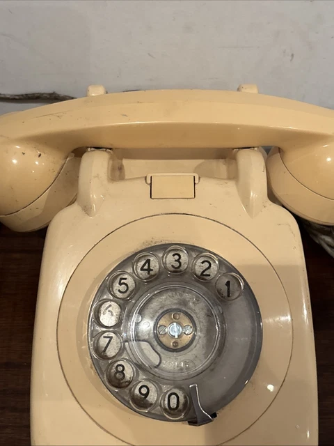VINTAGE BT ROTARY Dial Telephone 1960's - Ivory/Cream - Working Order £ ...