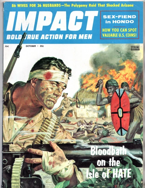 IMPACT #3 OKTOBER 1957 POLYGAMIE Walter Popp USMC vs Wild Natives ...
