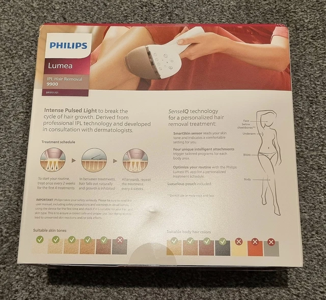 PHILIPS LUMEA IPL Hair Removal Device 9900 SenseIQ Technology BRI951/01 ...