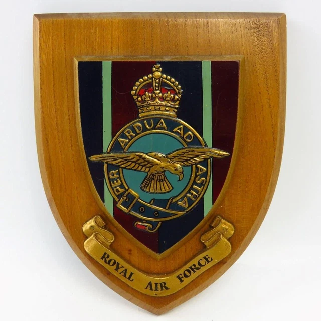OLD WW2 KINGS Crown RAF Royal Air Force Station Squadron Crest Shield ...