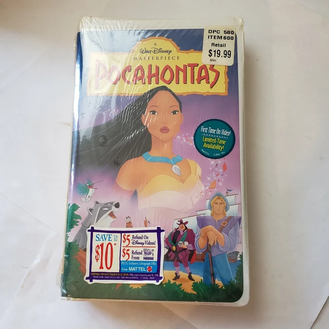 WALT DISNEY MASTERPIECE Collection Pocahontas 1996 Sealed Clamshell VHS ...