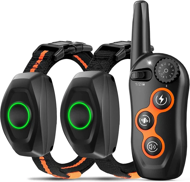 DOG TRAINING SHOCK Collar for 2 Dogs with Remote Range 1300Ft, 3 ...