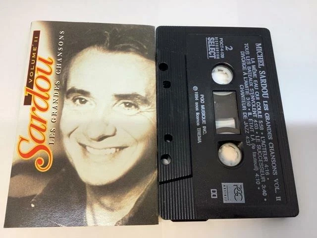 MICHEL SARDOU Cassette Tape LES GRANDES CHANSONS Vol 2 1994 Trema PGCT ...
