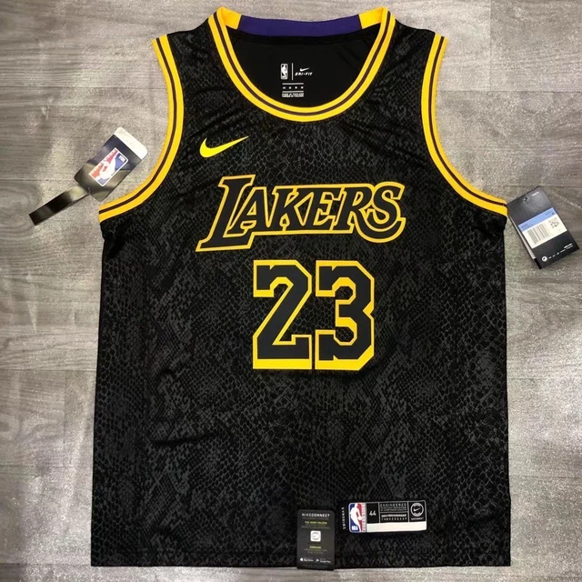 LAKERS NO. 23 James jersey men's crewneck basketball jersey black ...