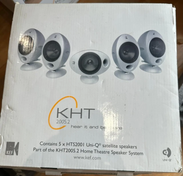 KEF HTS2001 2005.2 Speakers - 5 Silver "egg" speakers £186.18 - PicClick UK
